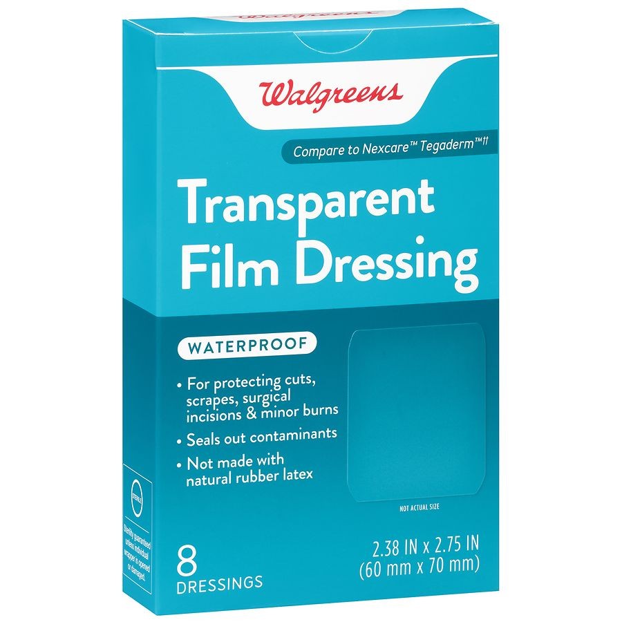 Walgreens Transparent Film Dressing One Size - 8.0 ea Die besten Deals ...