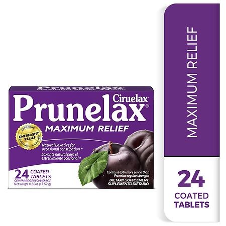 Prunelax Ciruelax Natural Laxative Maximum Relief Tablets - 24.0 ea ...