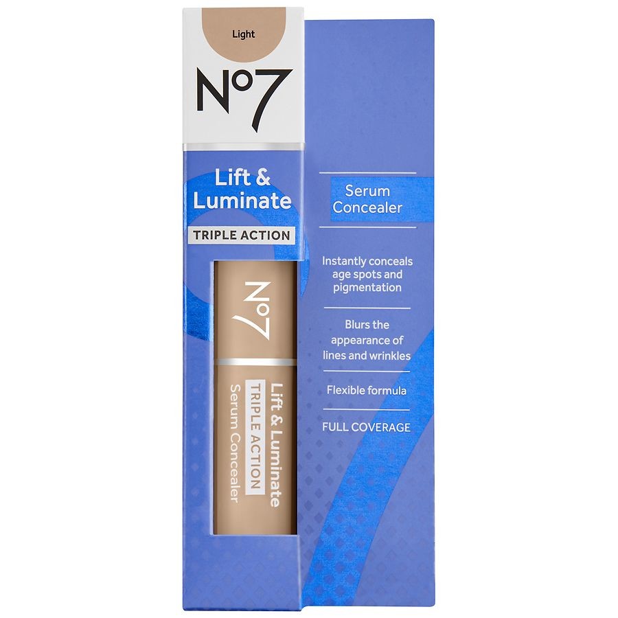 No7 Lift & Luminate Triple Action Serum Concealer, Truly Medium, 0.08 ...
