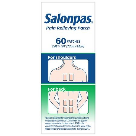 Salonpas 8-Hour Pain Relieving Patch - 60.0 ea Best Deals and Price ...