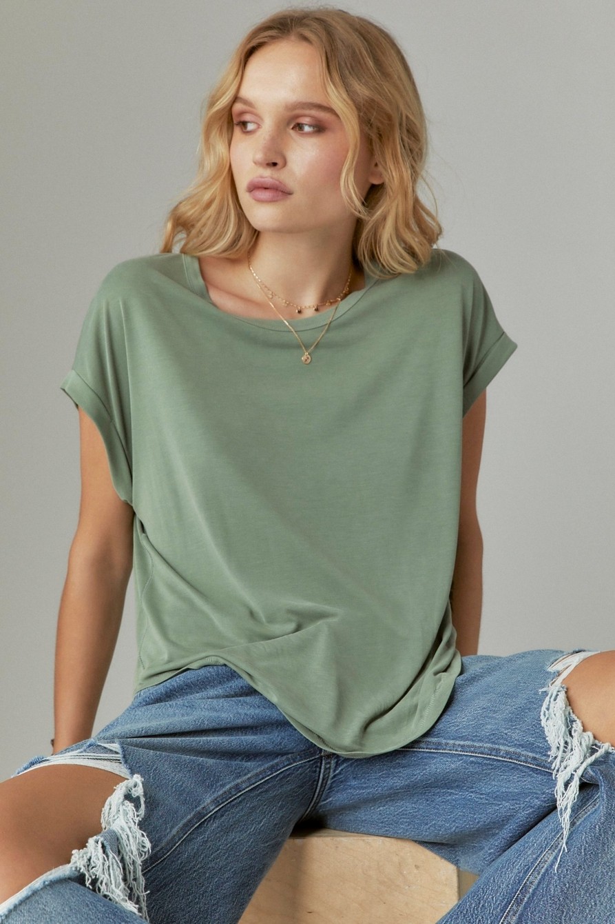 short sleeve sandwash dolman tee Best Deals and Price History at ...