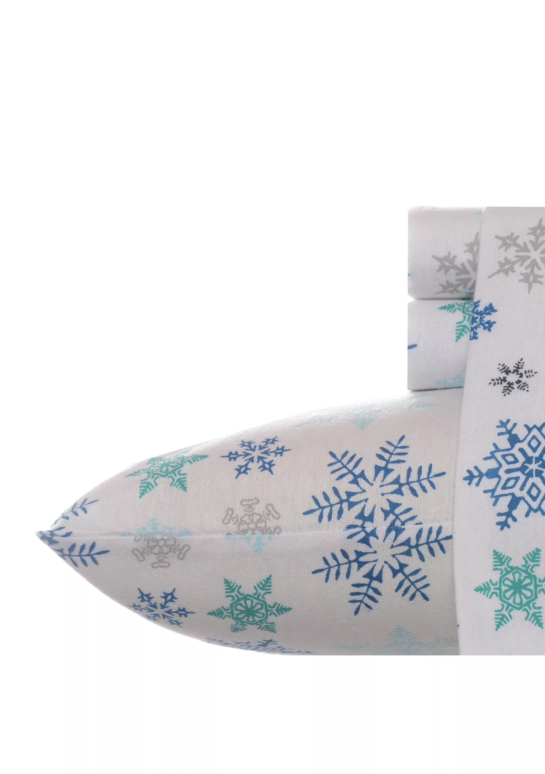 Eddie Bauer Tossed Snowflake Flannel Sheet Set Deals and Price History ...