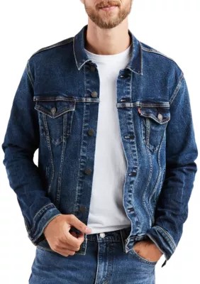 Levi's Men's Big & Tall Big Trucker Jean Jacket, 2XLT, Cotton Deals and ...