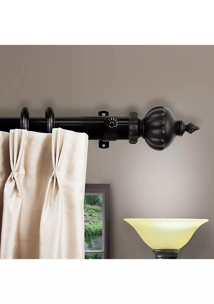 Decorative Traverse Rod with Rings Imperial Finial Deals and Price ...