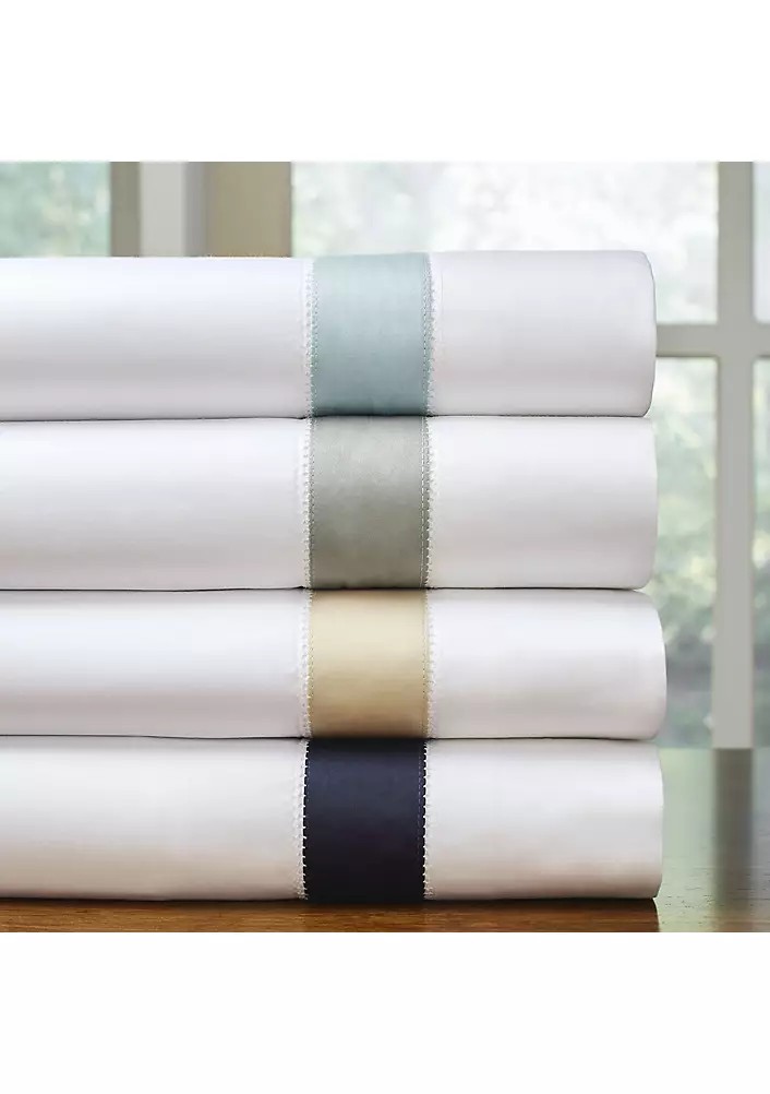 525 Thread Count 100% Cotton Banded Sheet Set Best Deals and Price ...