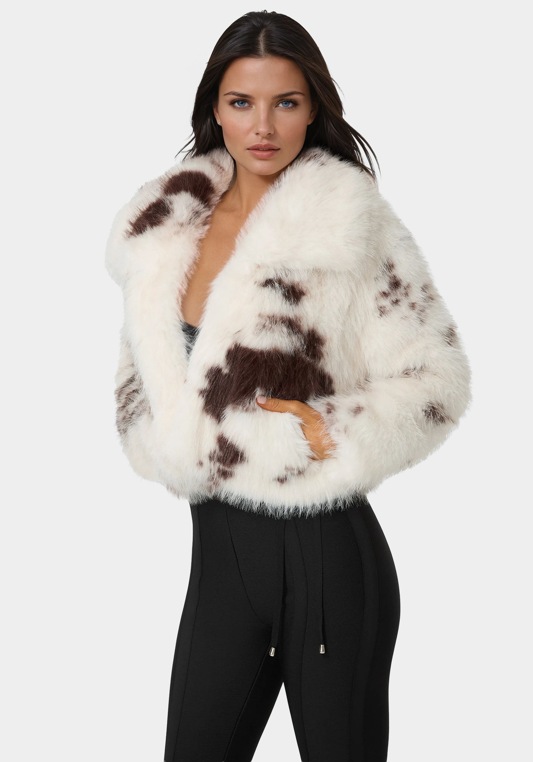 Mejores ofertas e historial de precios de Faux Fur Animal Print Short ...