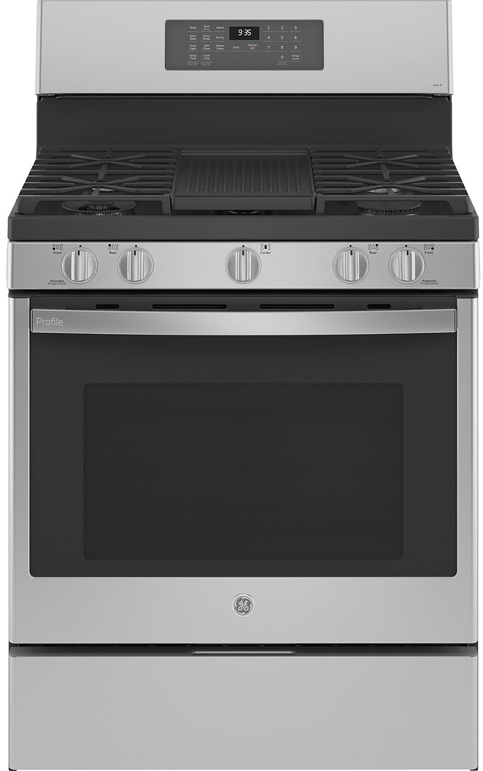 GE Profile Gas Range Freestanding with Self Clean, No Preheat Air Fry ...