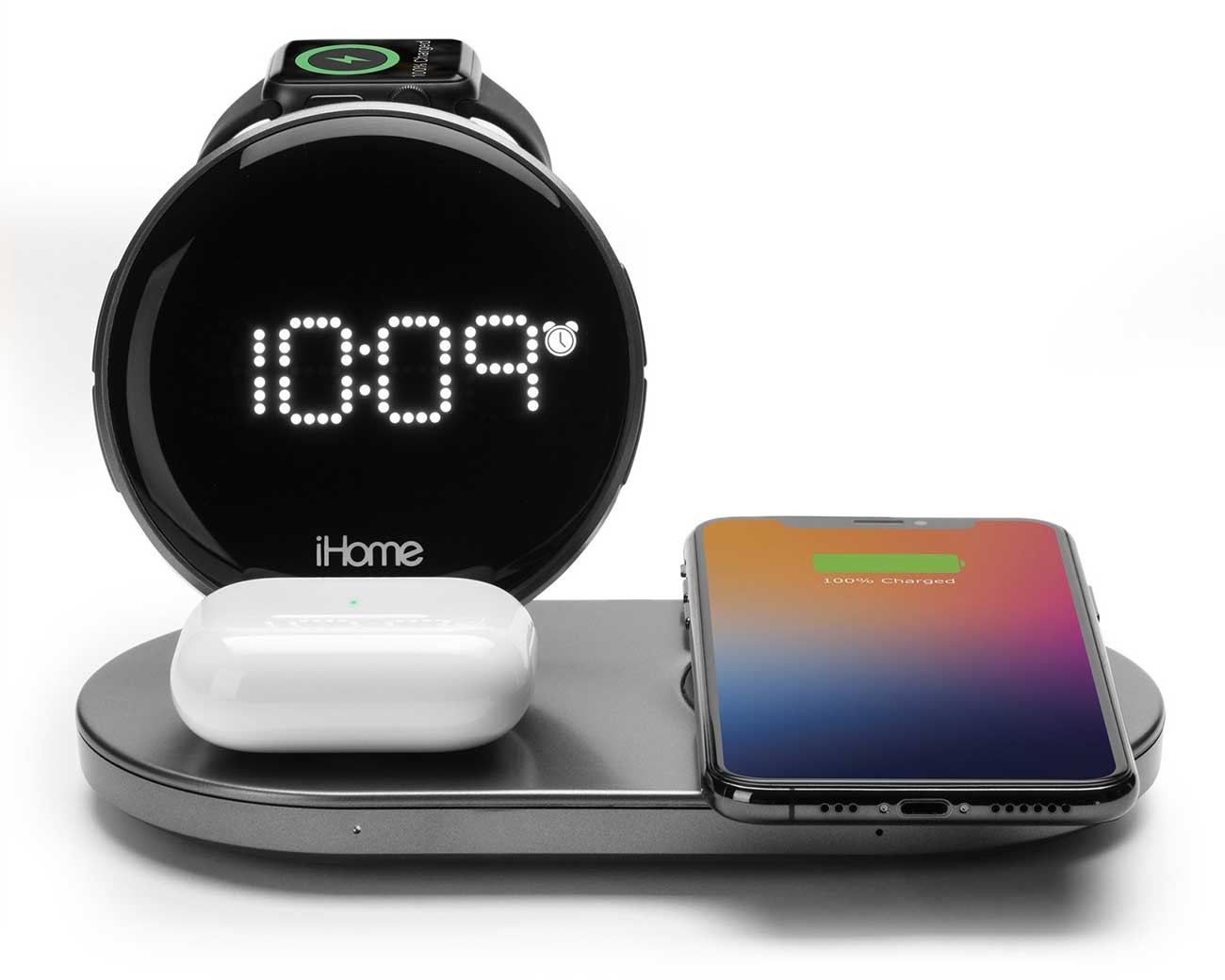 iHome Powervalet Quad+ 4-in-1 Wireless Charging Clock Deals and Price ...