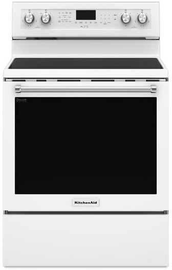 KitchenAid 30 In. White Electric Convection Range Deals and Price ...