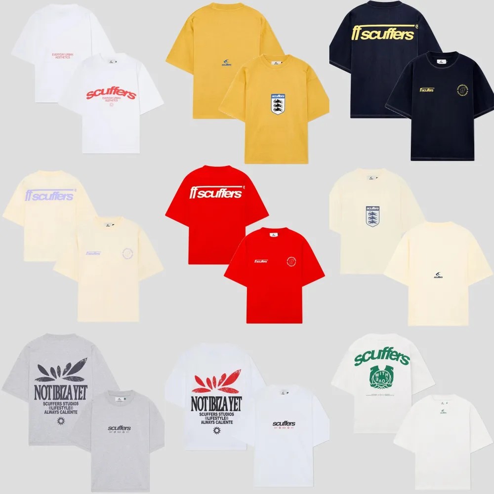 Men's T-shirt Scuffer Shirts Designer Tee O-Neck Short Sleeve Casual ...