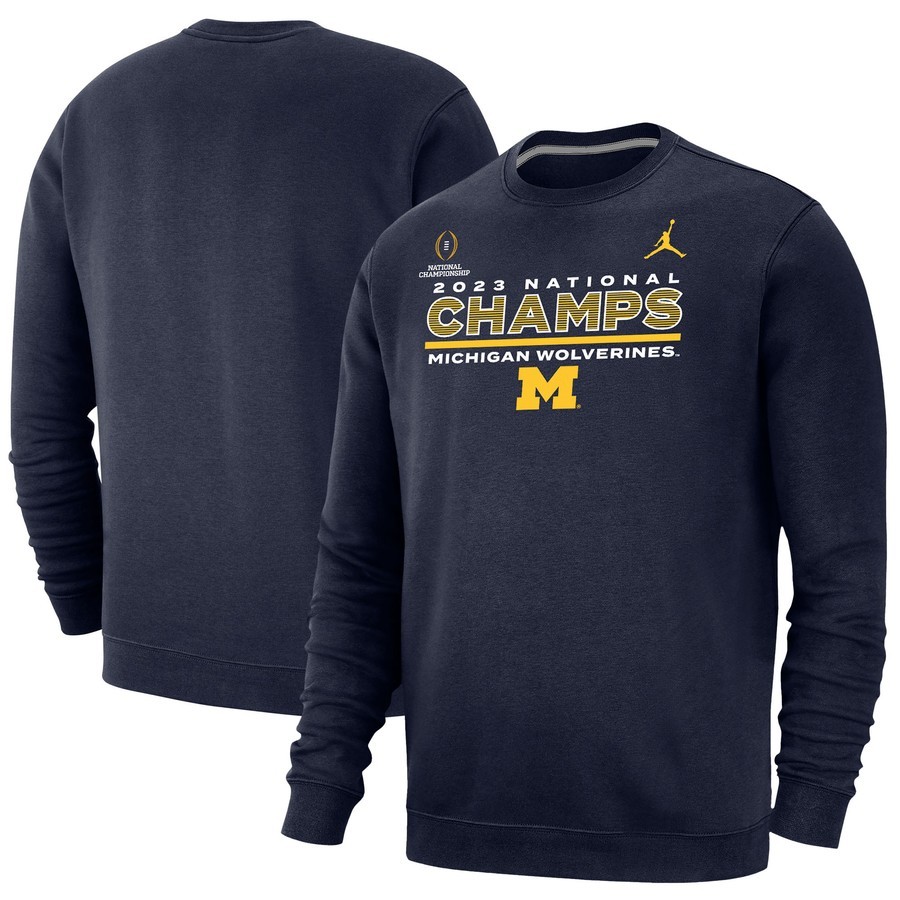 Michigan Wolverines Jordan Brand College Football Playoff 2023 National Champions Club Fleece ...