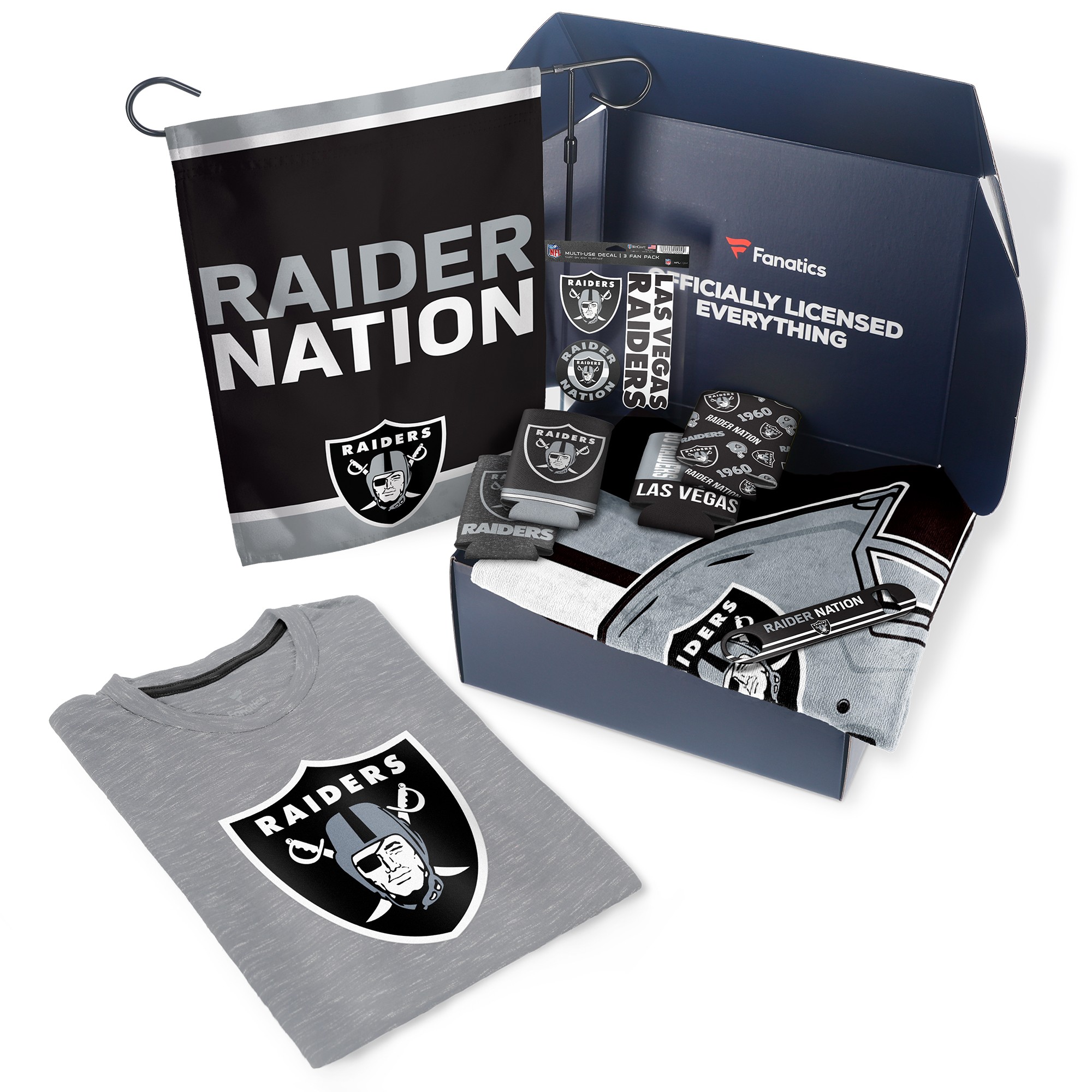 Las Vegas Raiders Fanatics Pack Tailgate Game Day Essentials T-Shirt ...