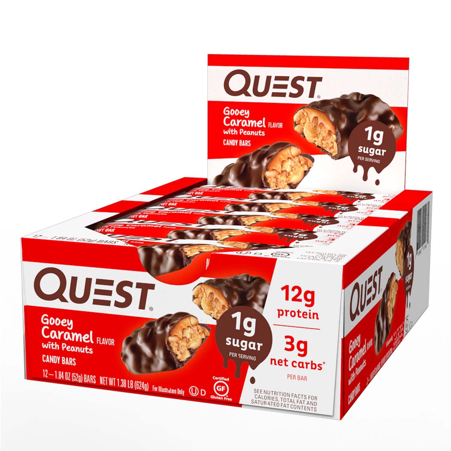 Quest® Candy Bar - Gooey Caramel with Peanuts - 12 Bars Best Deals and ...