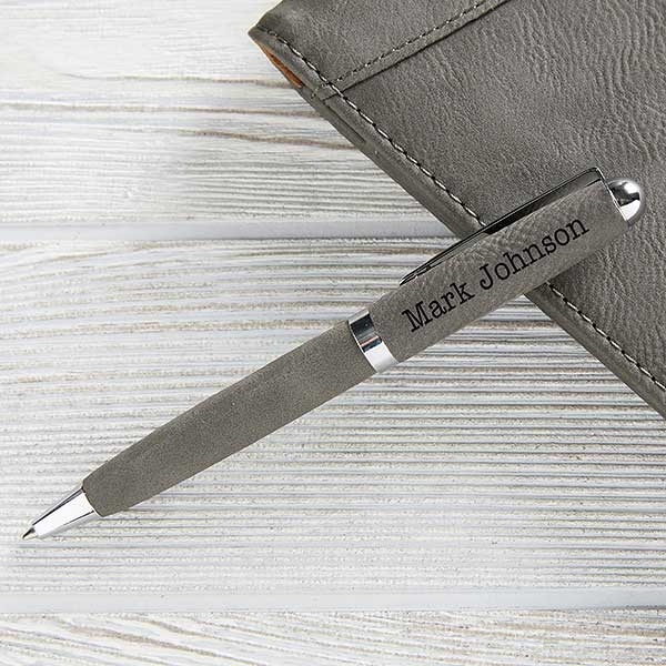 Signature Series Personalized Leatherette Pen-Charcoal Die besten Deals ...