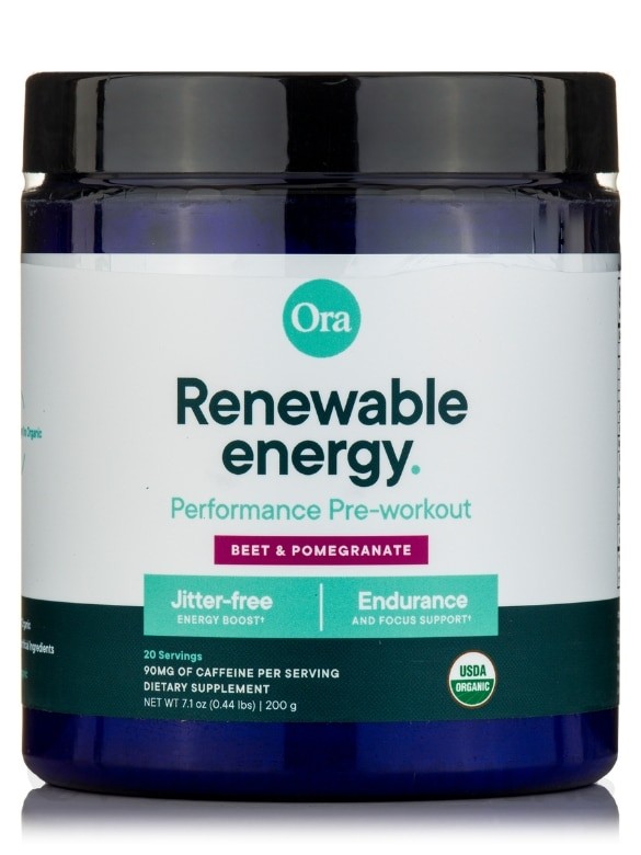 Renewable Energy®: Organic Pre-Workout Powder, Beet & Pomegranate ...