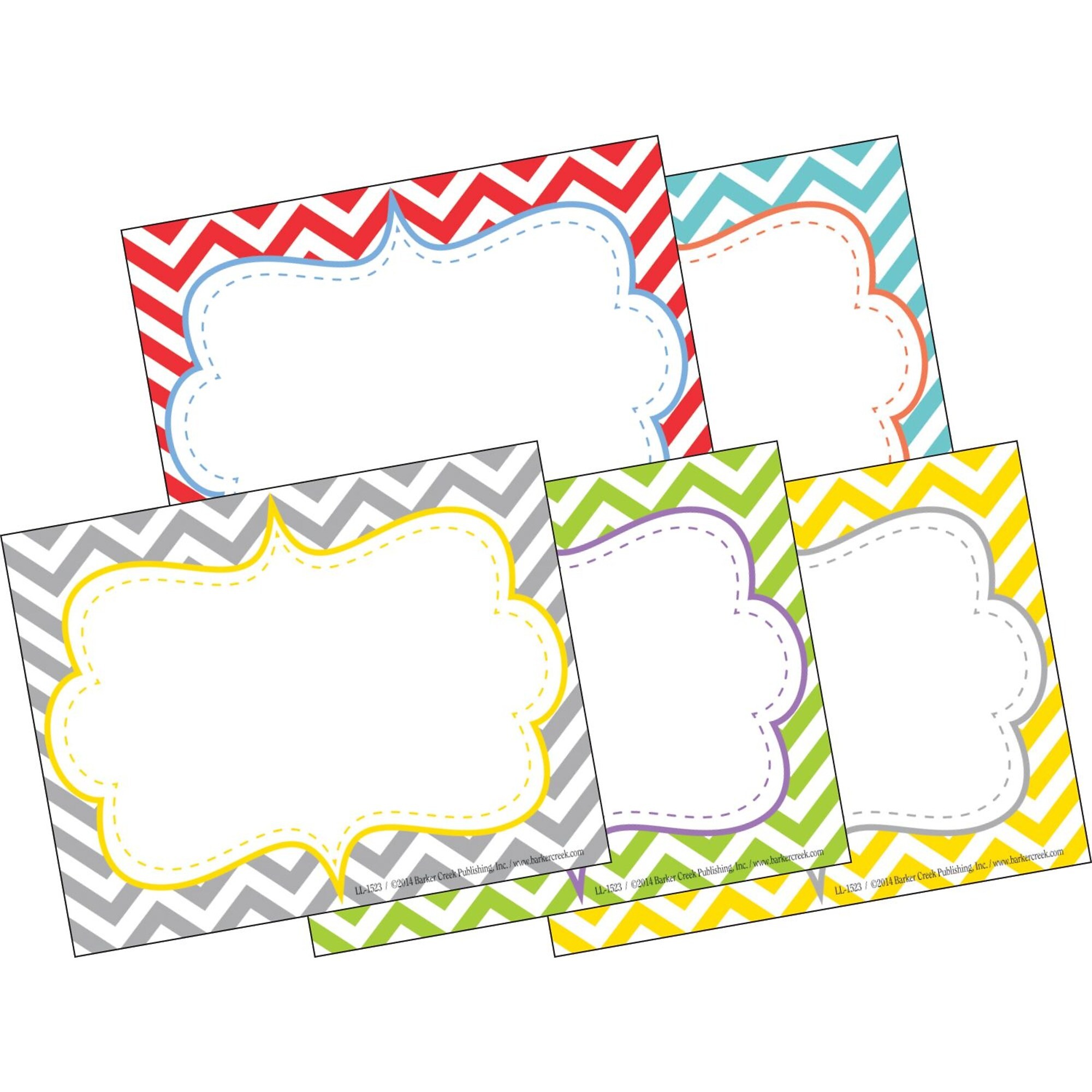 Barker Creek All Grades Self-Adhesive Name Tag, Beautiful Chevron, 45 ...