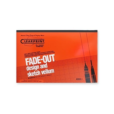 Clearprint Fade-Out Design And Sketch Vellum - Isometric 11 In. X 17 In ...