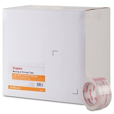 Staples Packing Tape , 1.88 x 54.6 yds, Clear, 36/Rolls (52219) | Quill ...