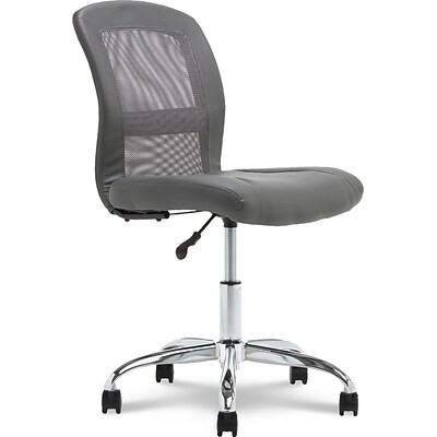 Serta Essentials Armless Ergonomic Bonded Leather/Mesh Swivel Task ...
