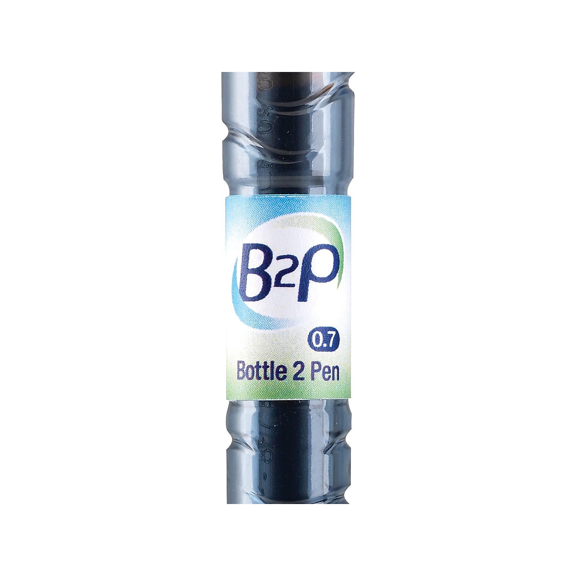 Pilot B2P Bottle 2 Pen Retractable Gel Pens, Fine Point, Black Ink ...