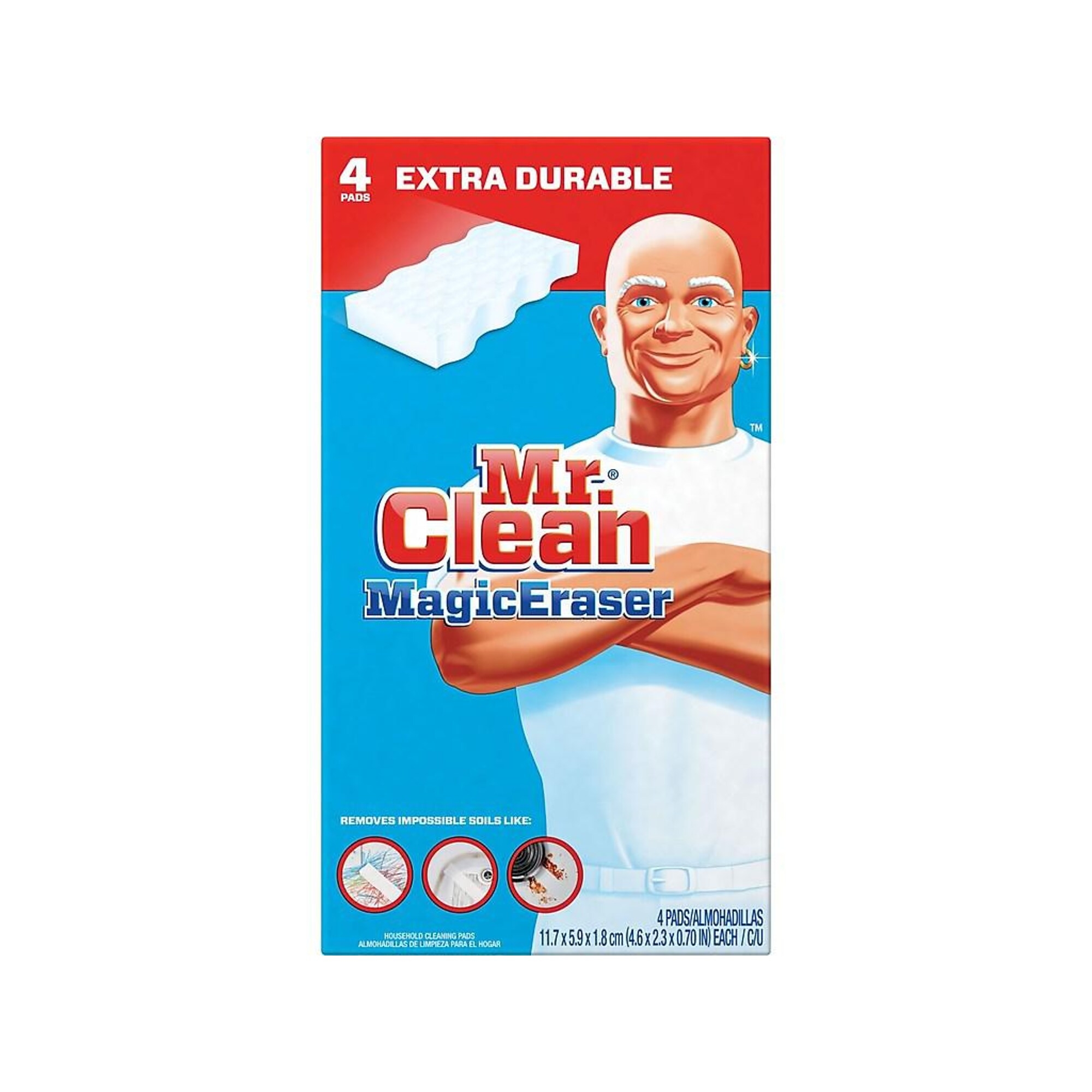 Mr. Clean Magic Eraser Extra Durable White Scouring Pad, 4/Pack (82038 ...