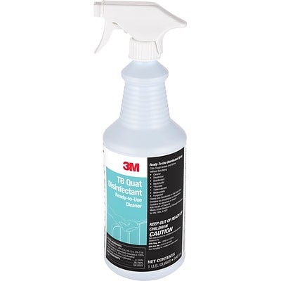 3M TB Quat Disinfectant Ready-To-Use Cleaner, Lemon, 32 oz, 12/Carton ...