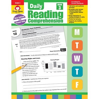 Evan-Moor Daily Reading Comprehension, Grade 3, Teachers Edition, Print ...