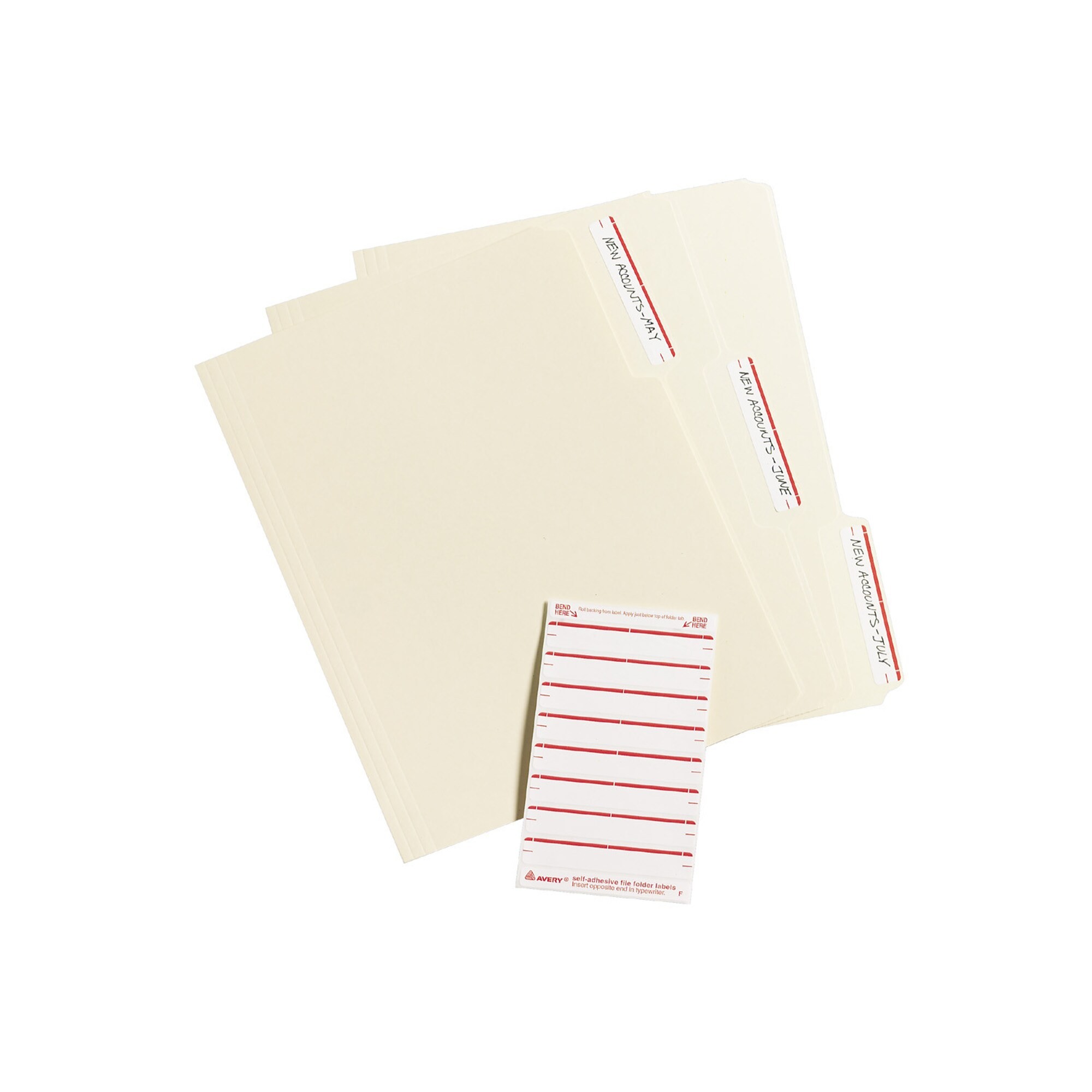 Avery Laser/Inkjet File Folder Labels, 2/3" x 3 7/16", Dark Red, 252 ...