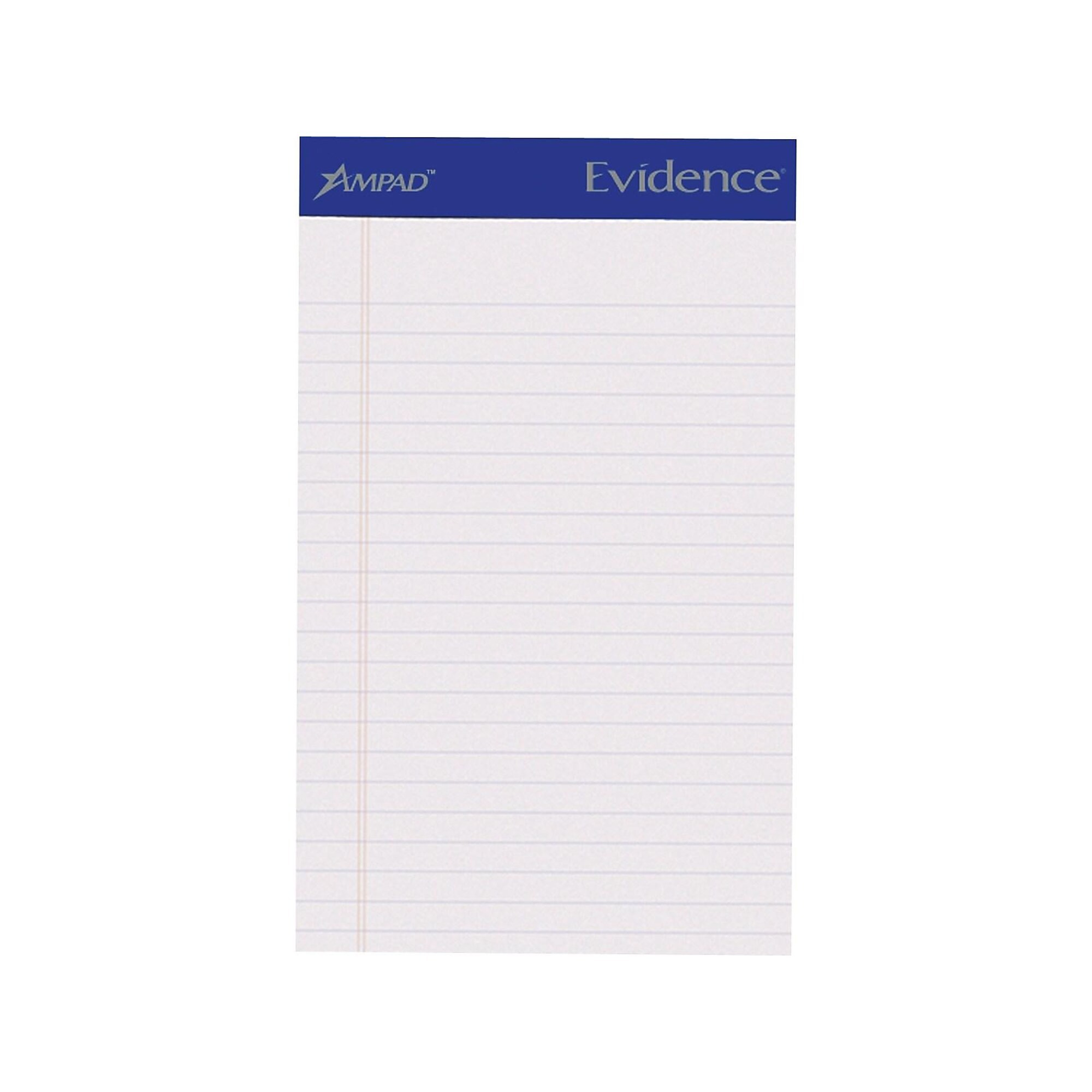 Ampad Notepads, 5 x 8, College, White, 50 Sheets/Pad, 12 Pads/Pack ...
