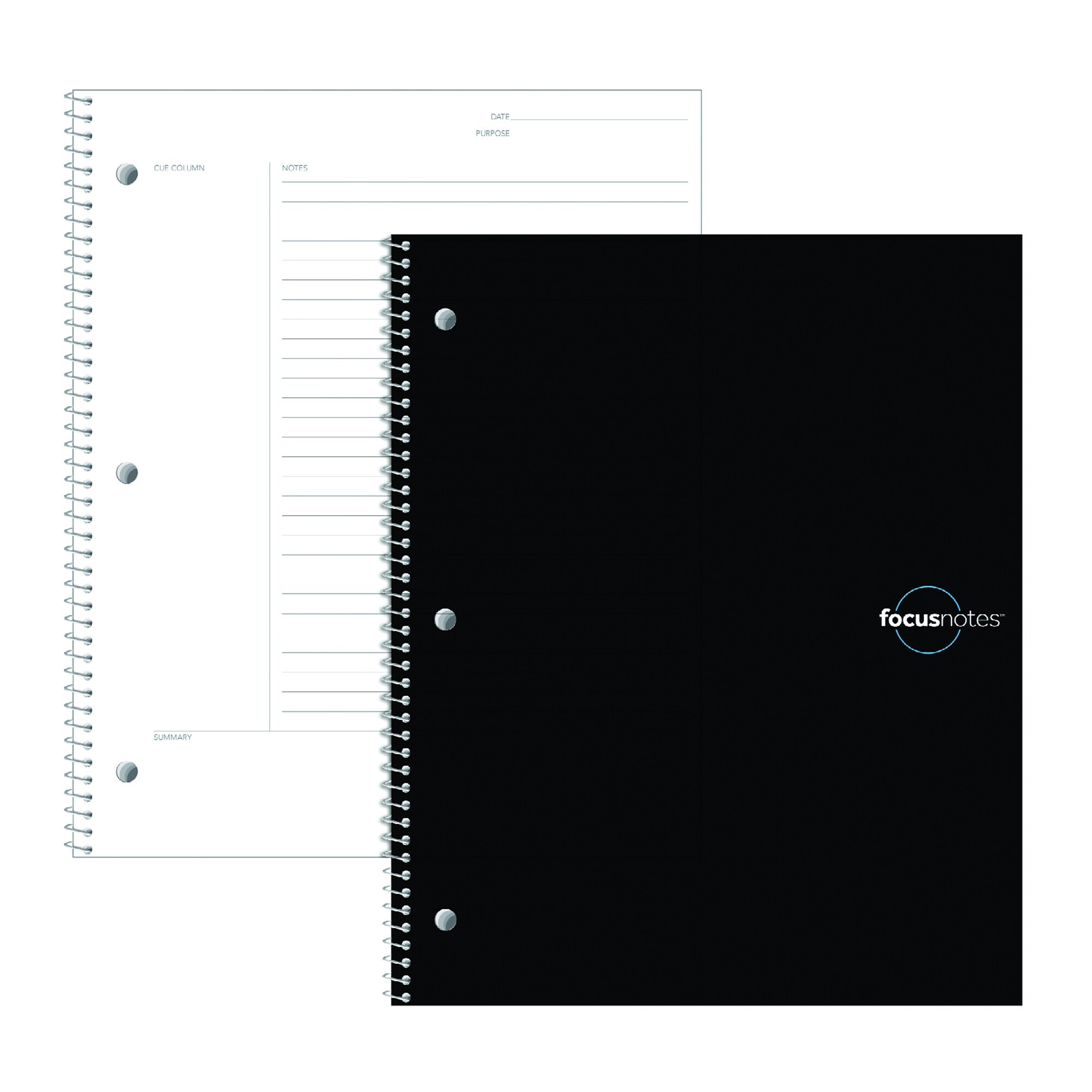 Tops FocusNotes 1-Subject Notebook, 9 x 11, Black (90223), Paper ...