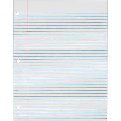 TOPS College Ruled Filler Paper, 8.5 x 11, 3-Hole Punched, 500 Sheets ...