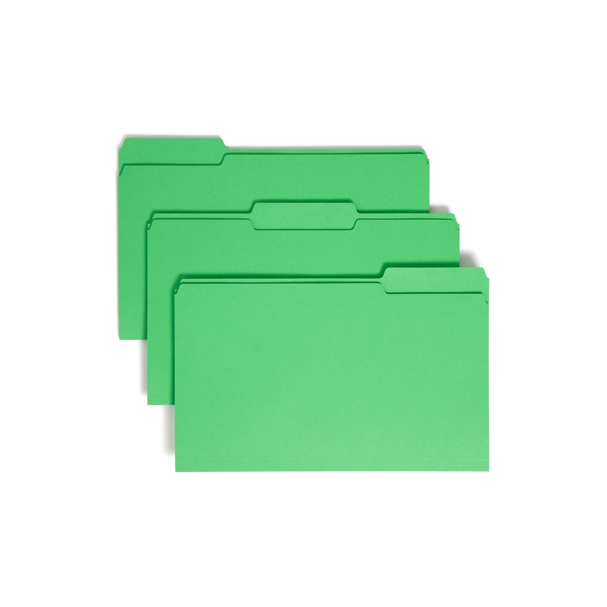 Smead CutLess File Folder, 3 Tab, Legal Size, Green, 100/Box (17143 ...