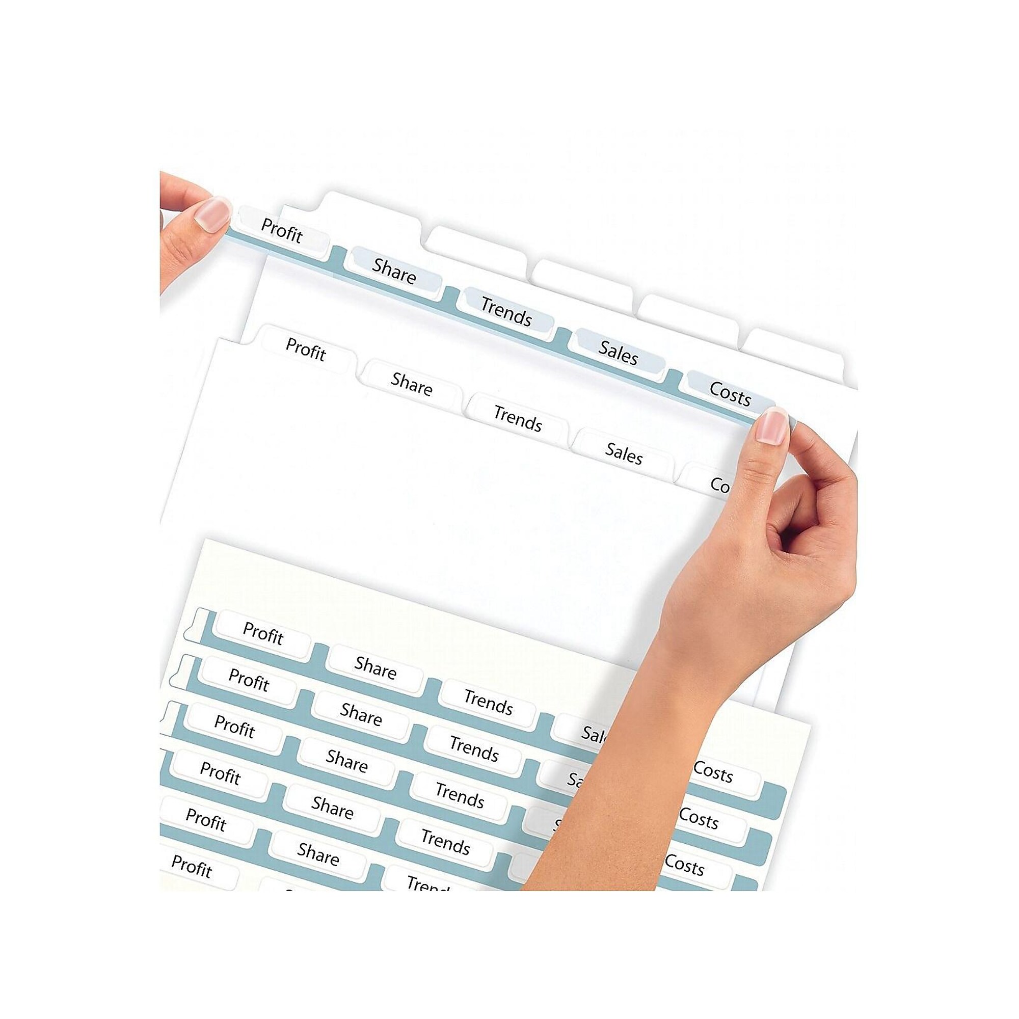 Avery Index Maker Print & Apply Label Dividers, 5-Tab, White, 25 Sets ...