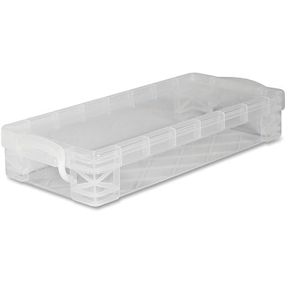 Advantus Super Stacker Stackable Pencil Box - Plastic - Clear | Quill ...