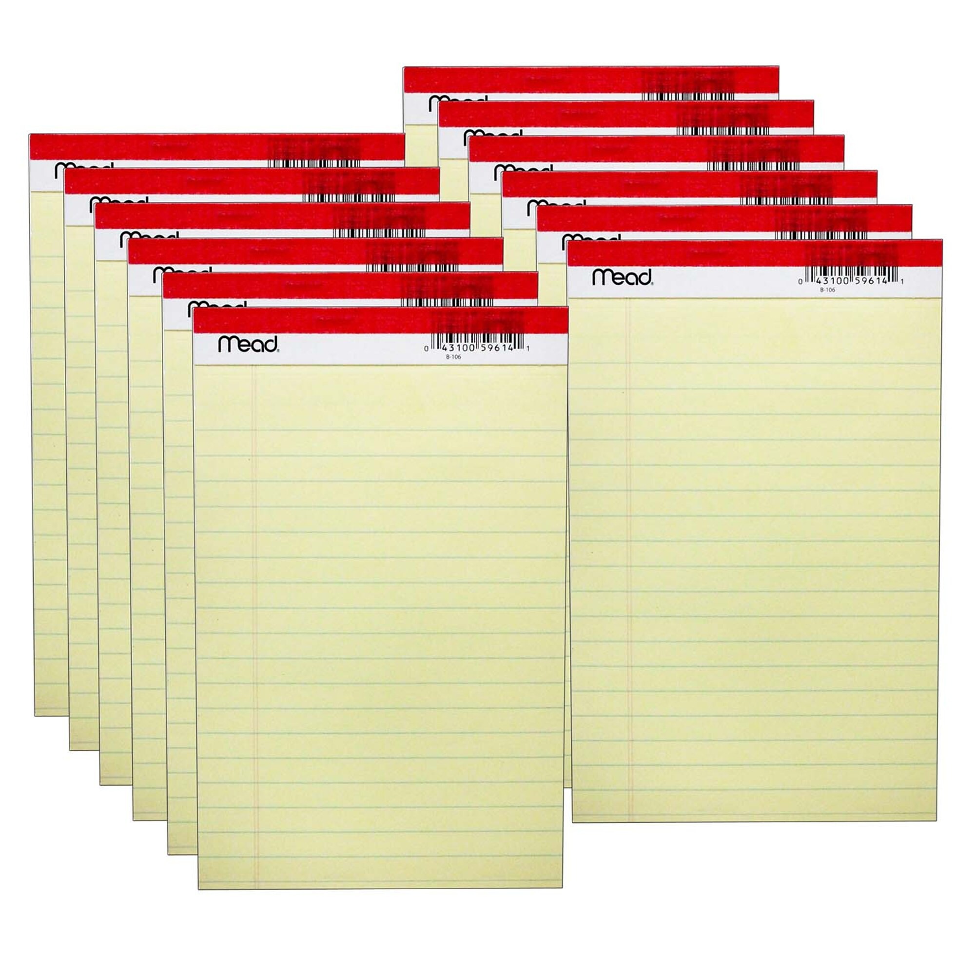 Mead Junior Legal Pad, 5 x 8, 50 Sheets/Pad, 12 Pads (MEA59614-12 ...