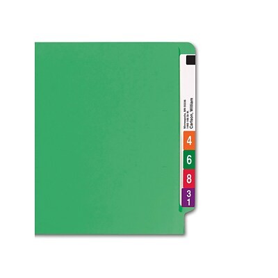 Smead Colored End Tab File Folder, Shelf-Master Reinforced Straight-Cut ...