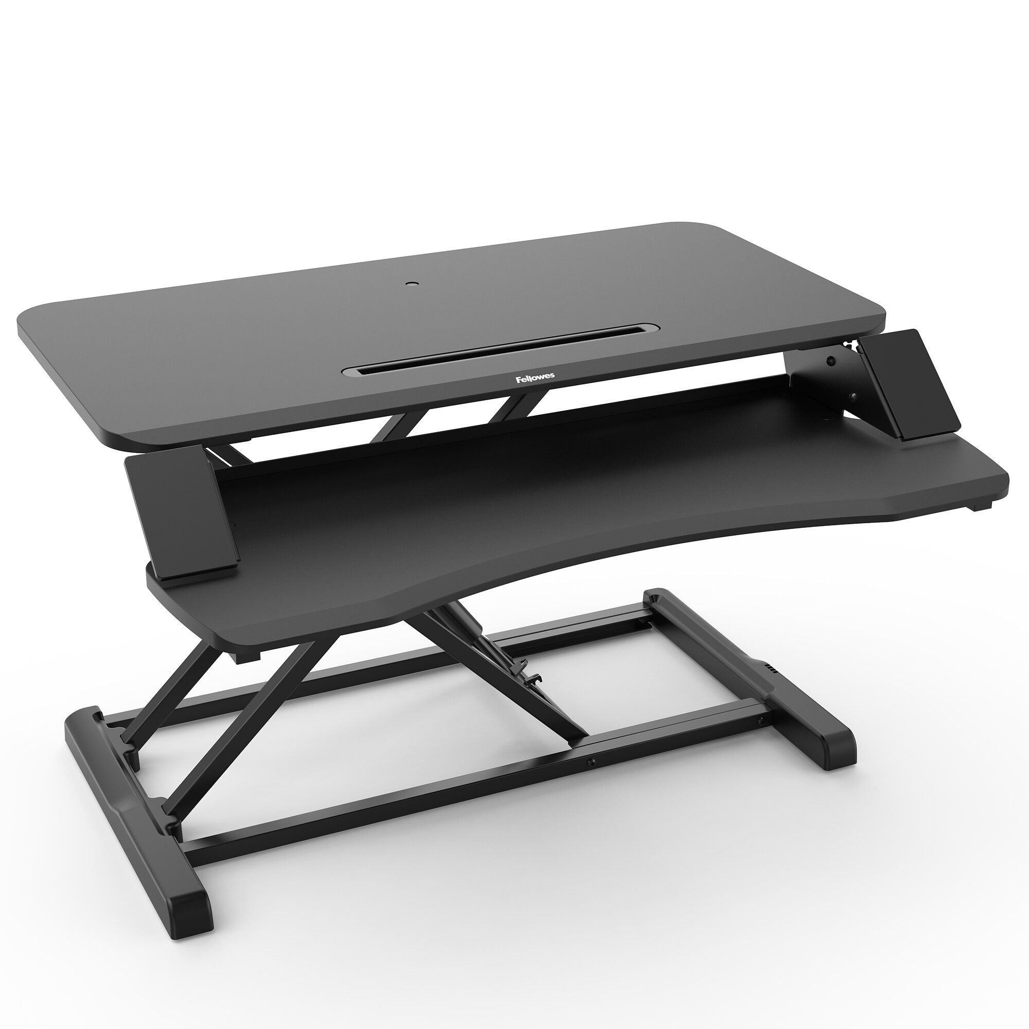Fellowes Corsivo 32W Manual Adjustable Standing Desk Converter, Black ...
