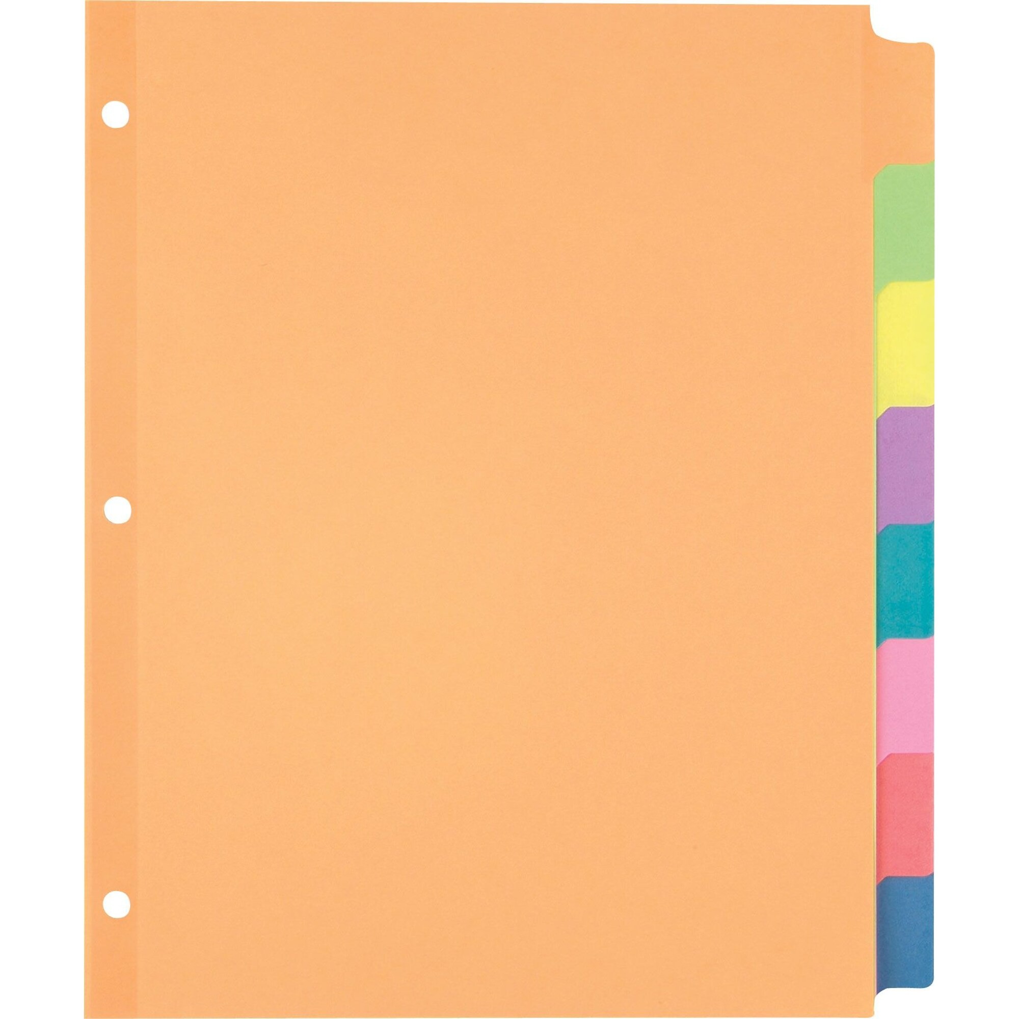 Staples® Large Tabs Blank Paper Dividers, 8-Tab, Multicolor (13513/ ...