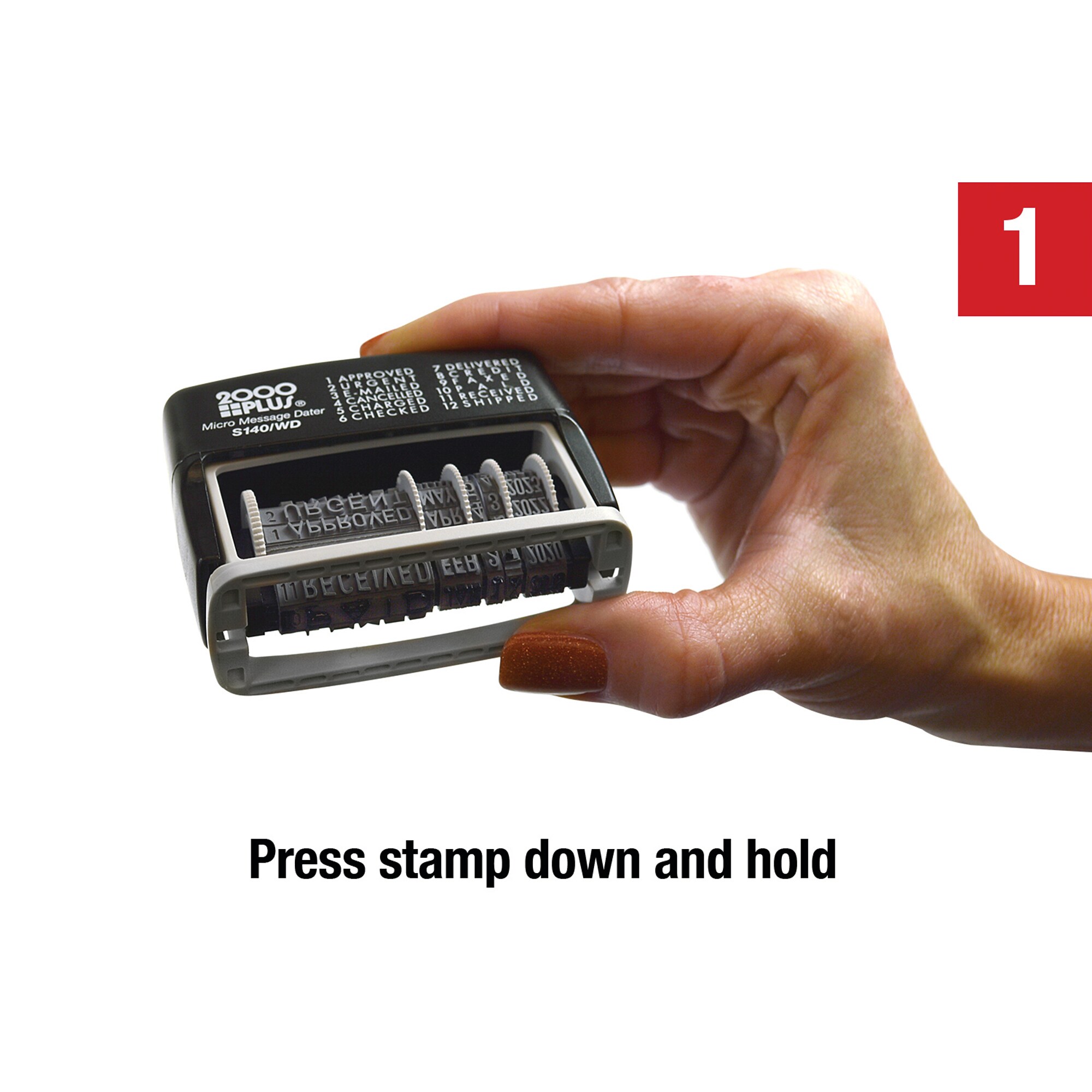 2000 PLUS Printer Line Dater, Message/Date, Black Ink (011090) | Quill ...