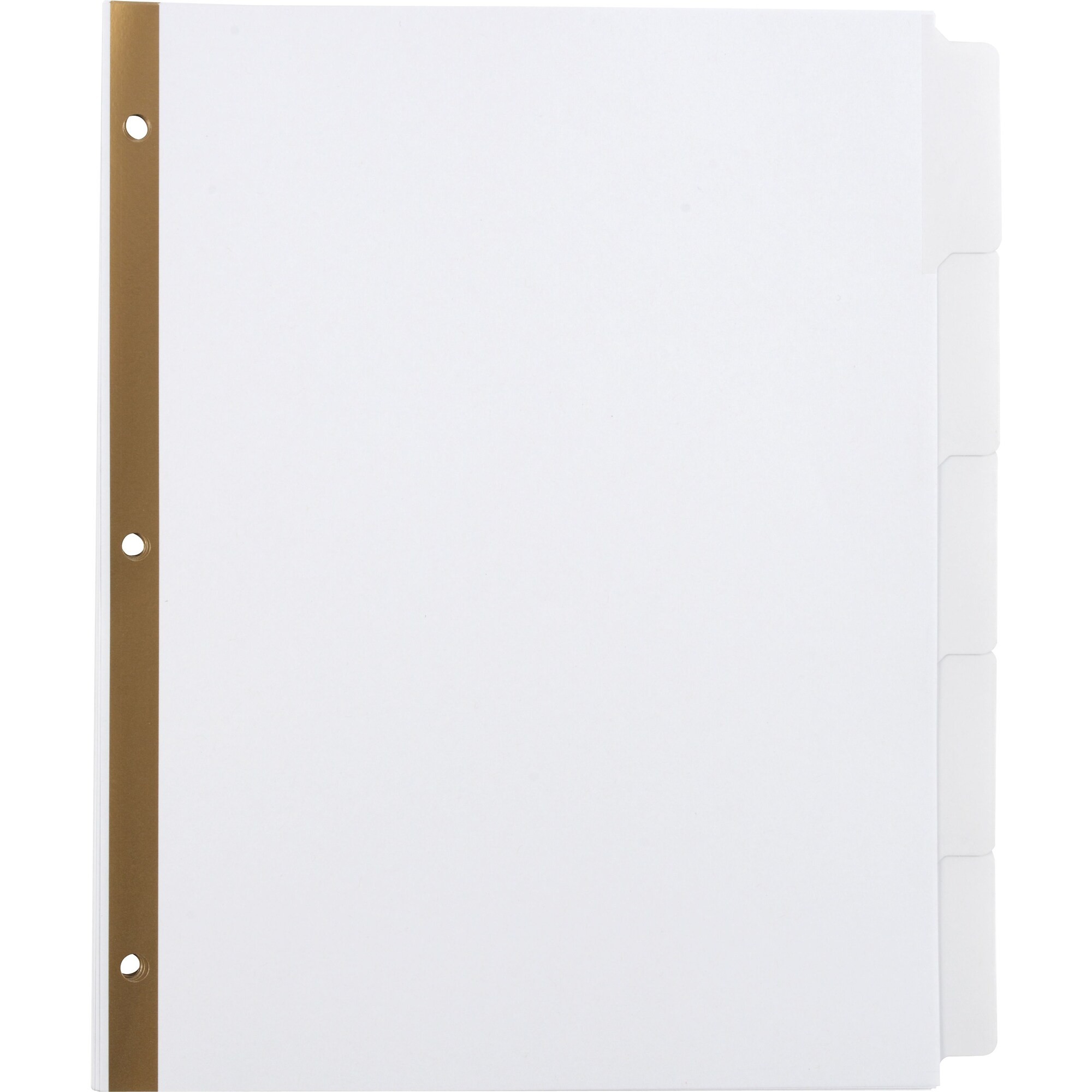Staples Write-On BIG TAB 5-Tab Set Dividers, White Tabs, 4/Pack (13508 ...