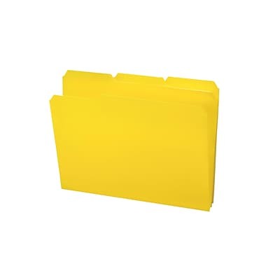 Smead Poly File Folders, 1/3-Cut Tab, Letter Size, Yellow, 24/Box ...