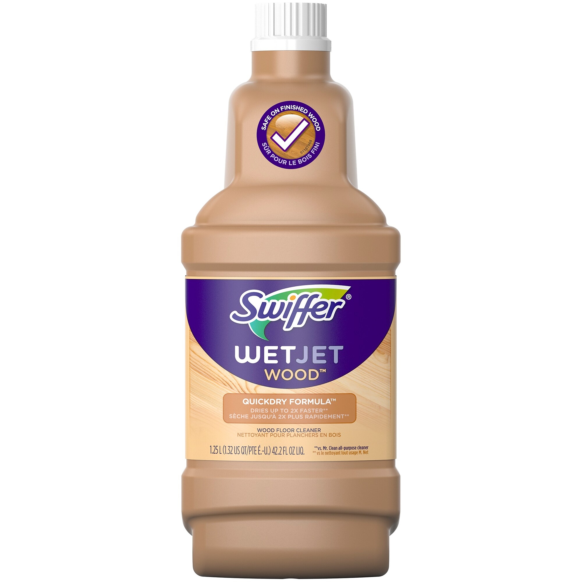 Swiffer WetJet Wood Floor Liquid Cleaner Solution Refill, 42.2 fl oz ...