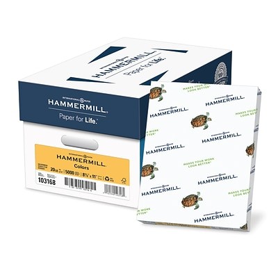 Hammermill Recycled Colors 8.5 x 11 Color Copy Paper, 20 lbs. Goldenrod ...