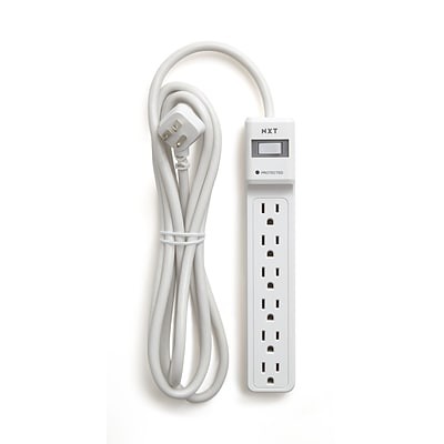 NXT Technologies 6-Outlet Surge Protector, 8 Cord, 900 Joules (NX54314 ...