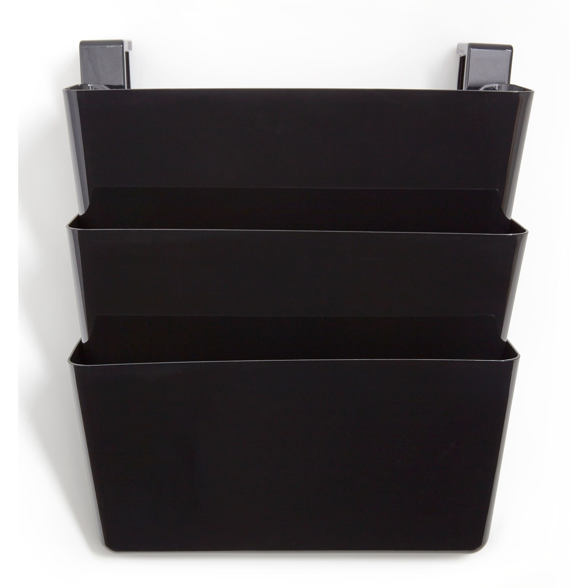 TRU RED Unbreakable 3-Pocket Plastic Letter Wall File, Black (TR55344 ...