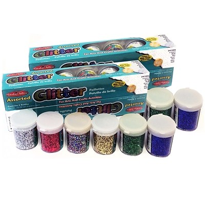 Charles Leonard Creative Arts Glitter Set, Assorted Colors, 12 Per Pack ...