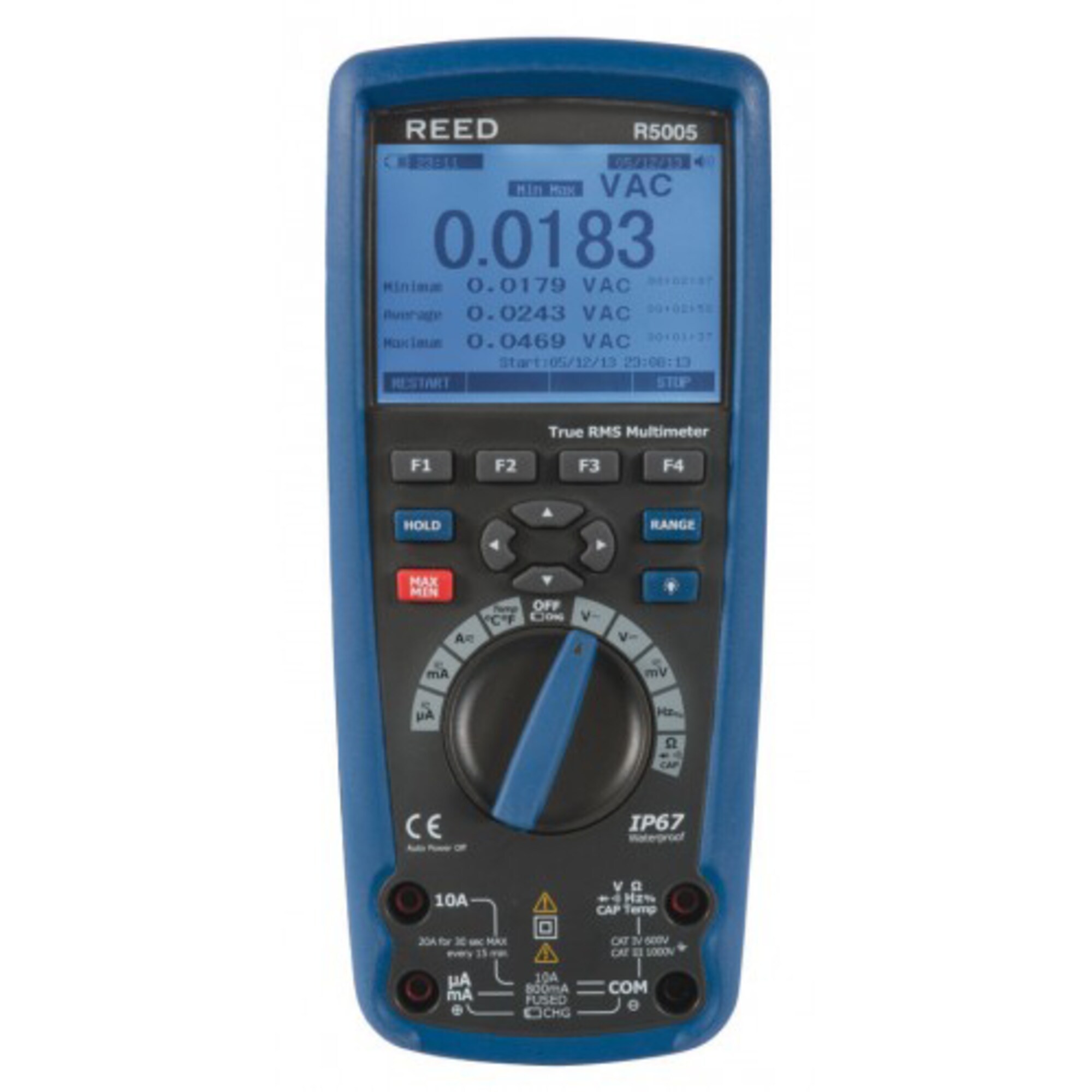 Reed Instruments REED R5005 True RMS Bluetooth/Waterproof Industrial ...