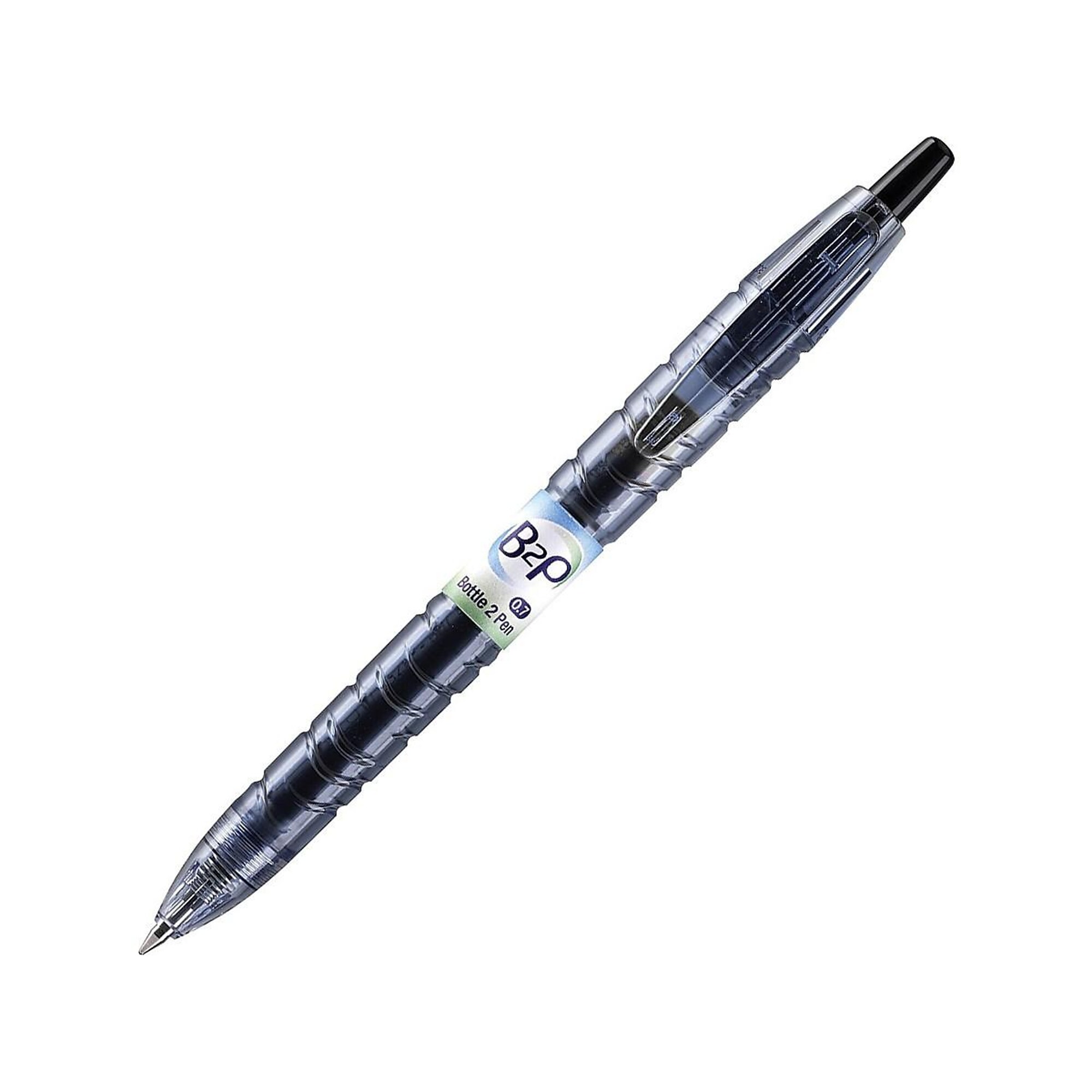Pilot B2P Bottle 2 Pen Retractable Gel Pens, Fine Point, Black Ink ...