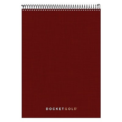 TOPS Docket Gold Notepad, 8.5 x 11.75, Project Ruled, Maroon, 70 Sheets ...