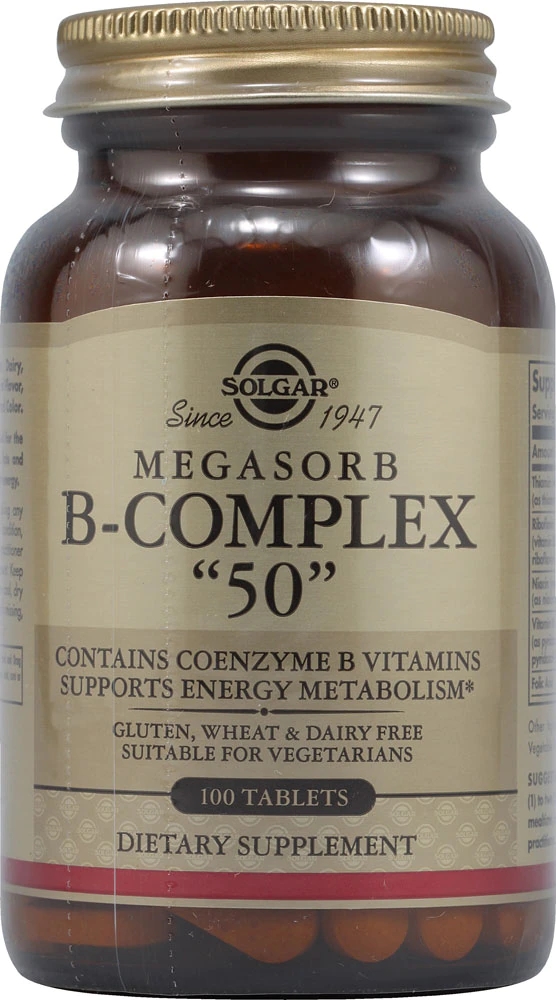 Solgar Megasorb B-Complex 50 100 Tablets Best Deals and Price History ...